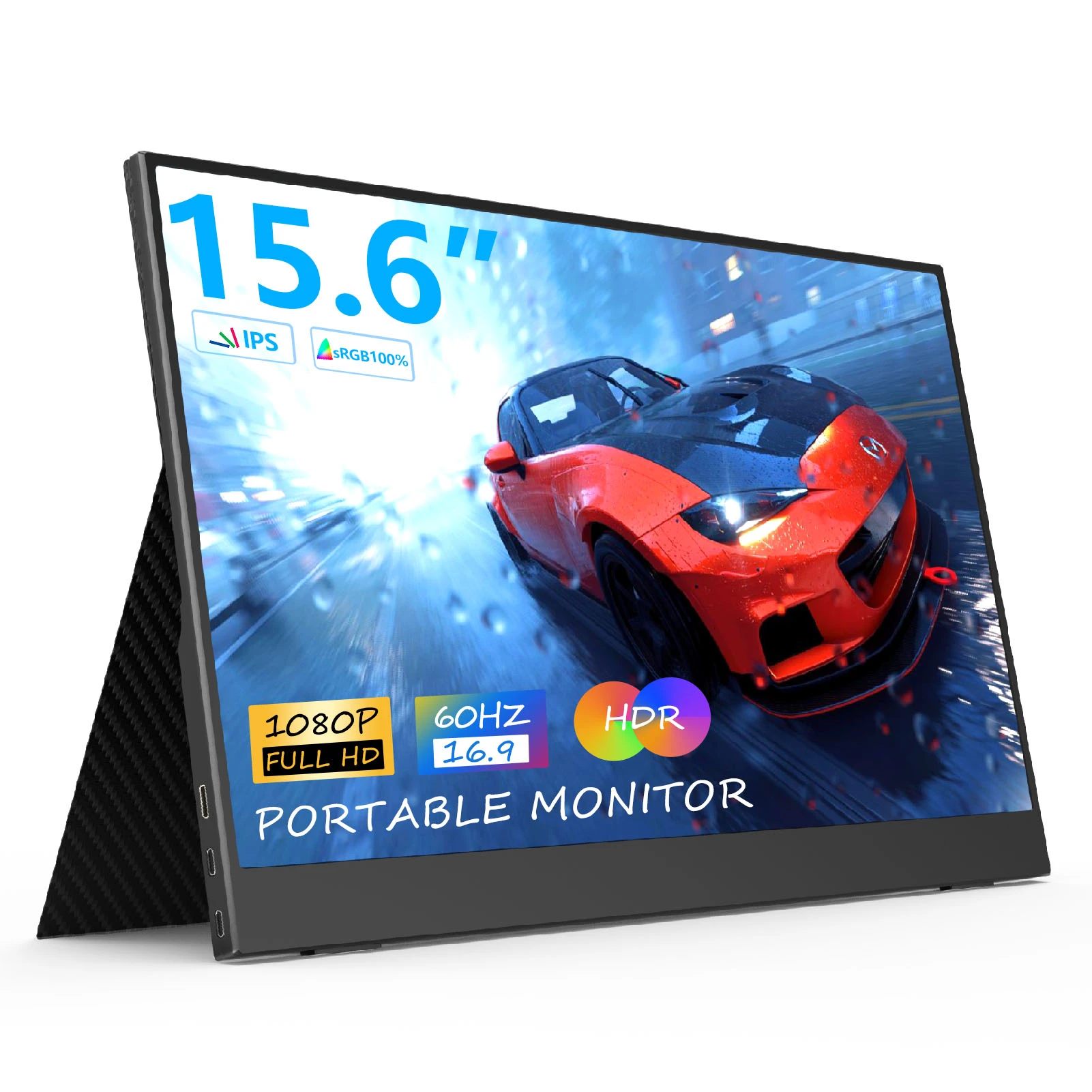 15.6 Polegada Monitor Portátil IPS HDR Monitor USb Tipo-C Compatível com HDMI Estender Tela para ...