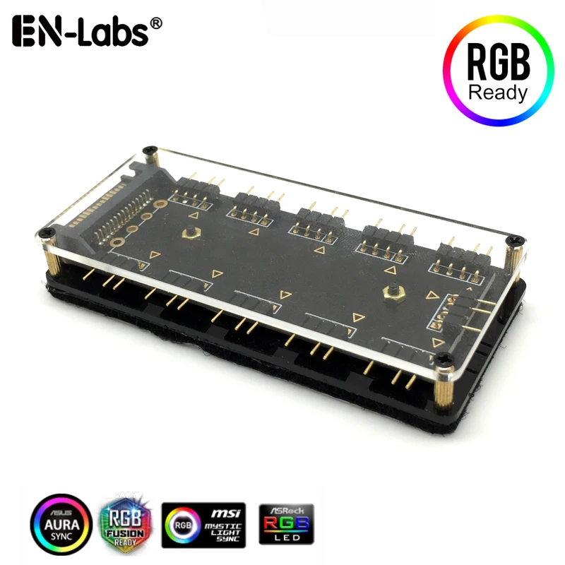 12V 4pin RGB AURA 5V 3 Pin ARGB RGBW สาย Splitter Hub W/เทป Extension ...