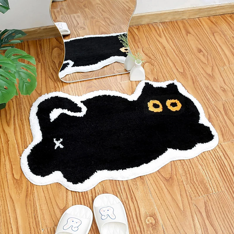 Cute-Cat-Cashmere-Rug-Farting-Cat-Plush-Carpet-for-Bedroom-Bedside-Home ...