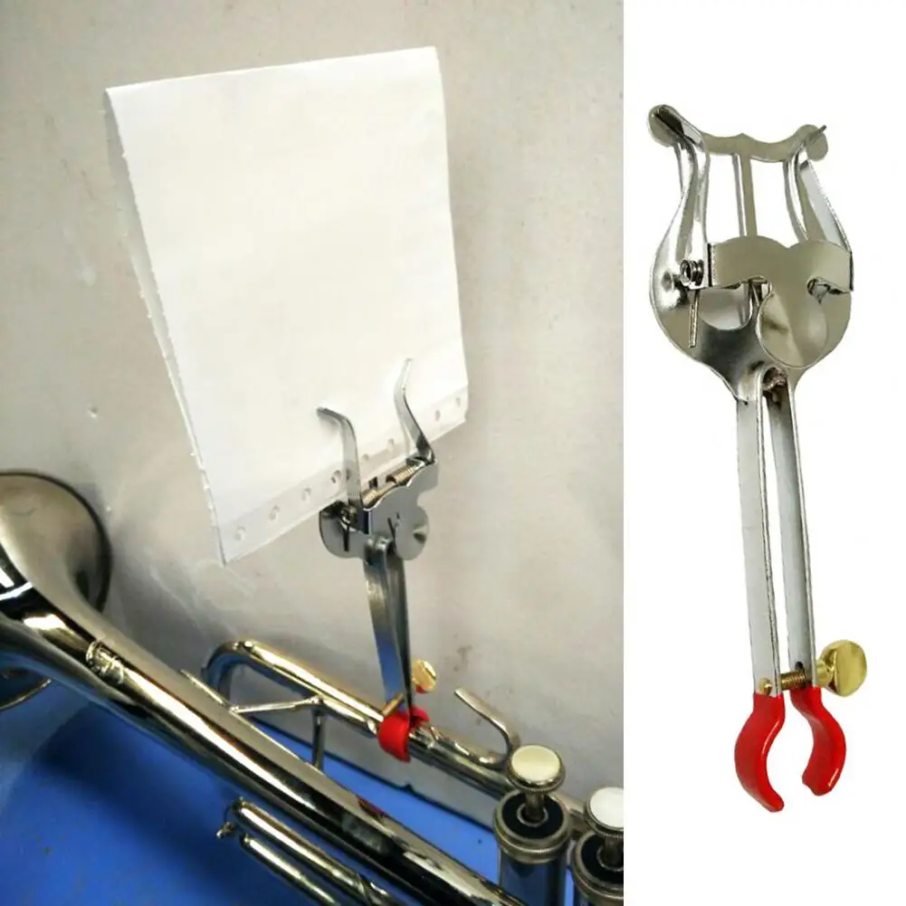 Pocket-Trumpet-Clip-Sheet-Music-Holder-Clip-on-Stand-Stainless-Steel ...