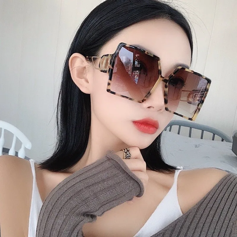 New trendy box sunglasses for men and women, high-end personalized UV ...