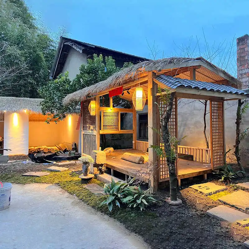 Internet-famous-thatched-cottage-anti-corrosion-wooden-house-Japanese ...