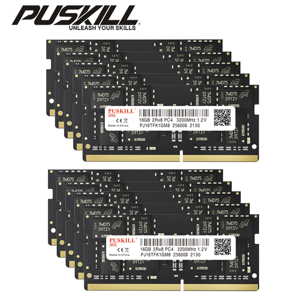 PUSKILL-Memoria-Ram-DDR4-para-port-til-10-piezas-8GB-4GB-16GB-3200mhz ...