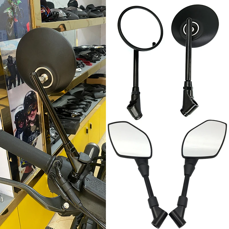E-Mark-Universal-Motorcycle-8-mm-10-mm-Side-Mirrors-Rear-View-Mirrors ...
