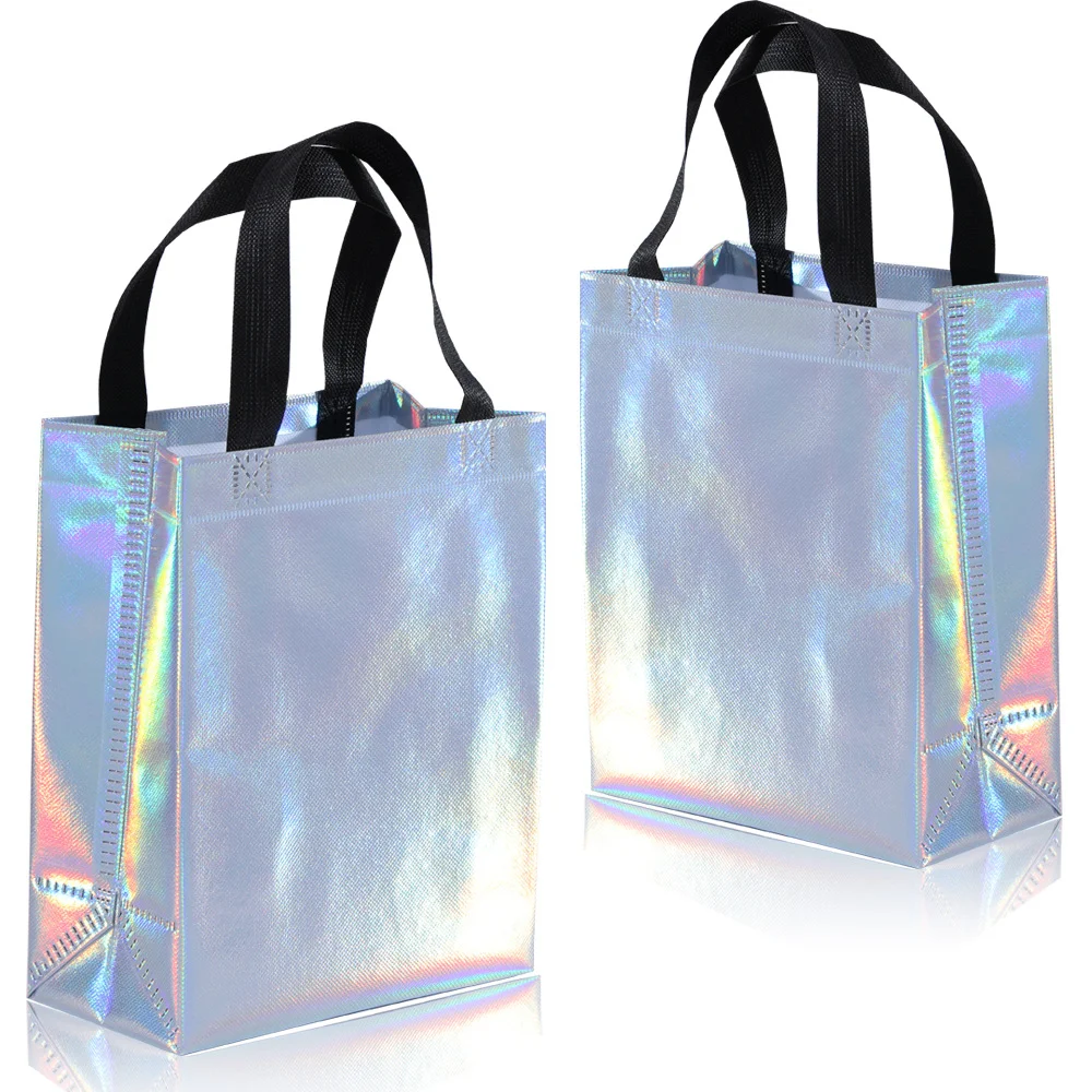 10pcs-Rainbow-laser-non-woven-bag-gift-shopping-bag-you-can-customize ...