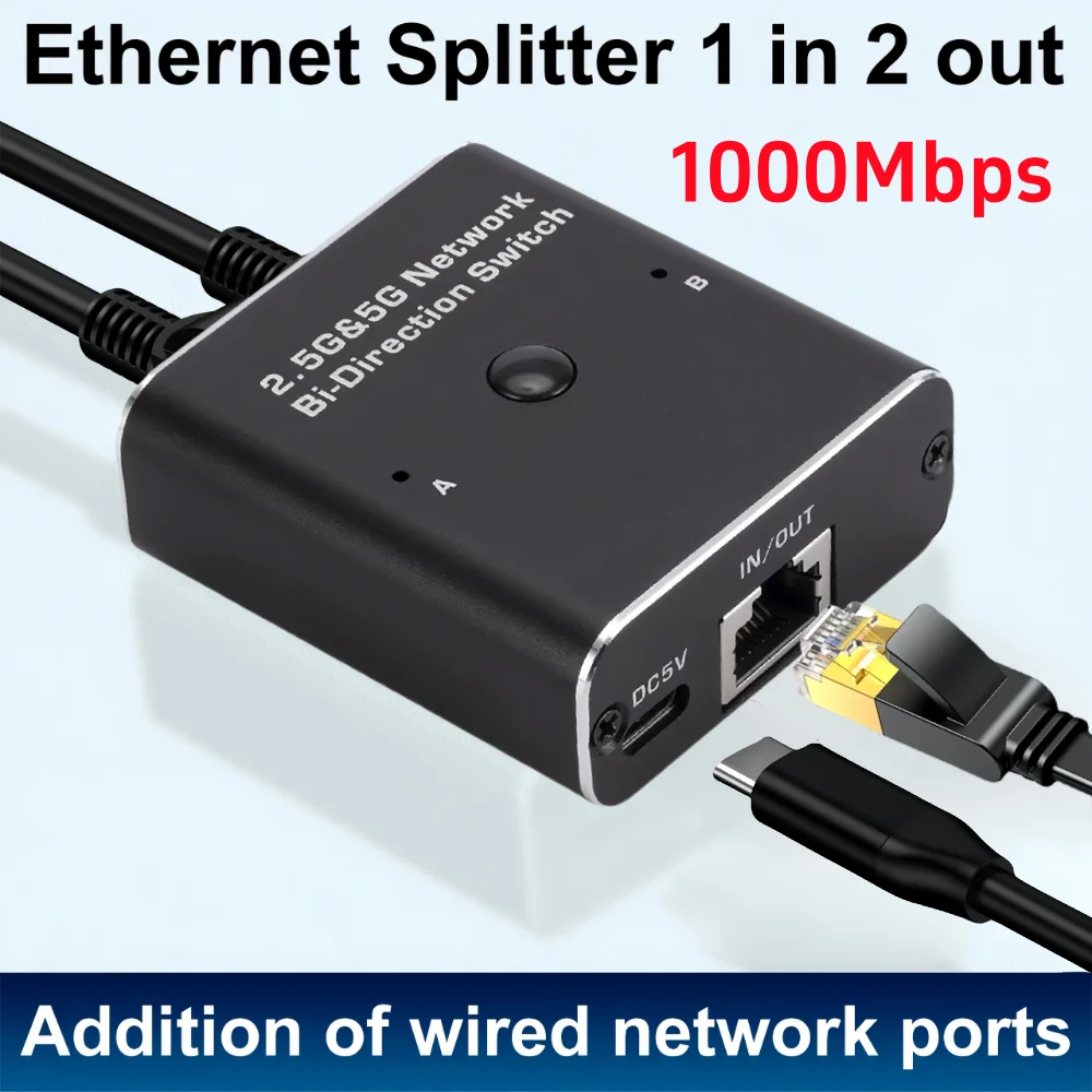 1000Mbps-RJ45-Splitter-1-to-2-Ethernet-Adapter-Internet-Network-Cable ...
