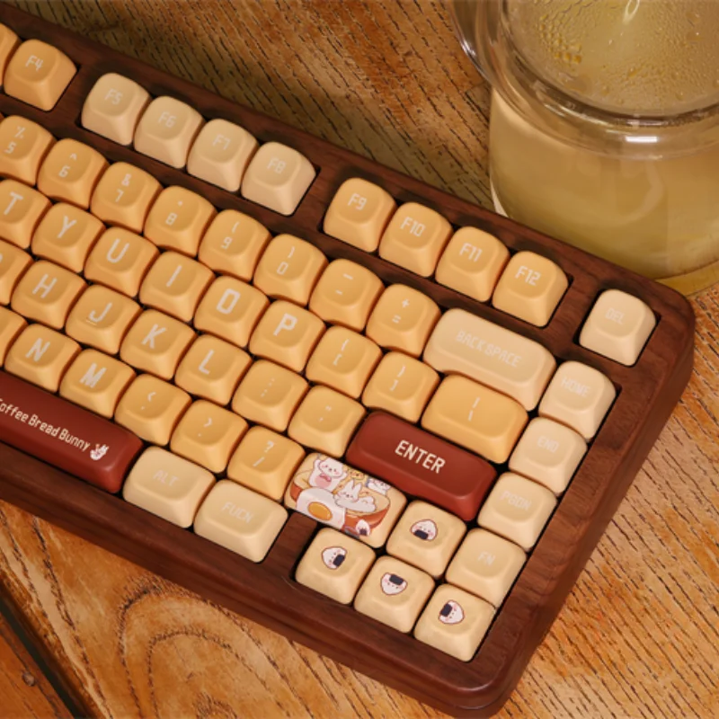 Toffee-Bread-Bunny-Keycaps-135-Keys-MCF-Profile-PBT-Thermal-Sublimation ...