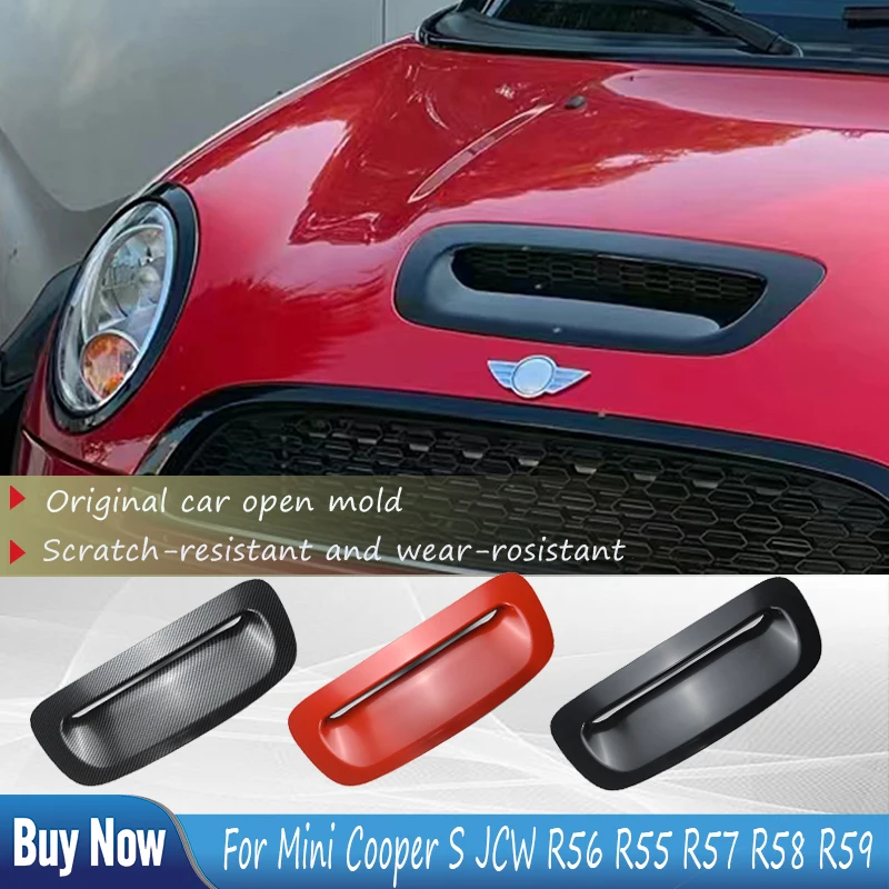 For-Mini-Cooper-S-JCW-R56-R55-R57-R58-R59-Black-Front-Engine-Hood ...