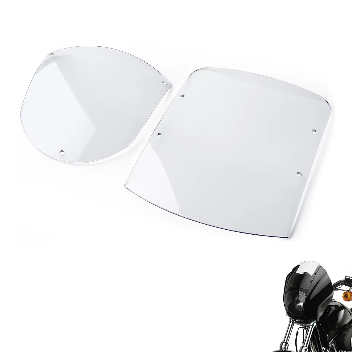 Motorcycle Front Windshield 5.75" Quarter Fairing Kit For Harley Dyna ...