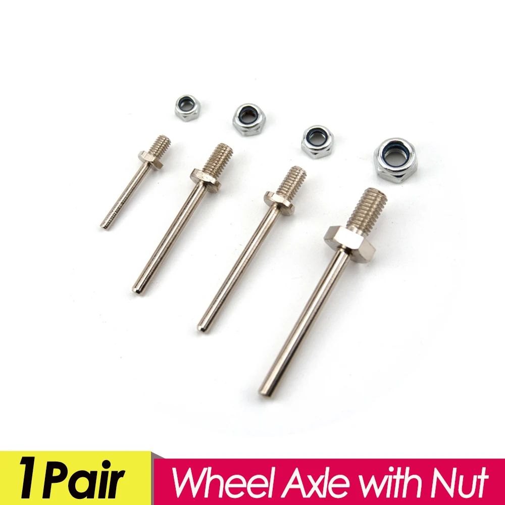 1Pair Wheel Axles Steel Shaft with Stop Nuts Dia 3/4/5/MM Landing Gear ...