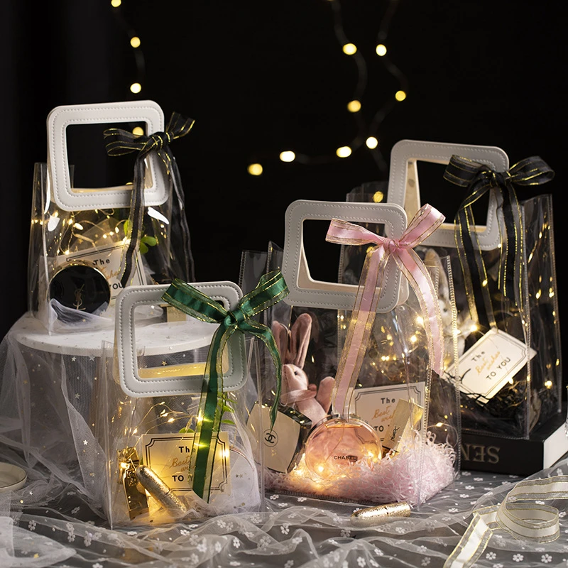 Sacs-cadeaux-transparents-en-PVC-avec-poign-e-emballage-transparent-sac ...