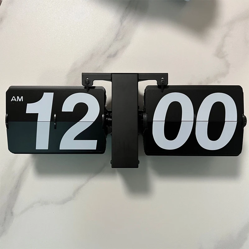 Retro-Style-Mechanical-Desk-Clock-Automatic-Page-Turning-Clock-Classic ...