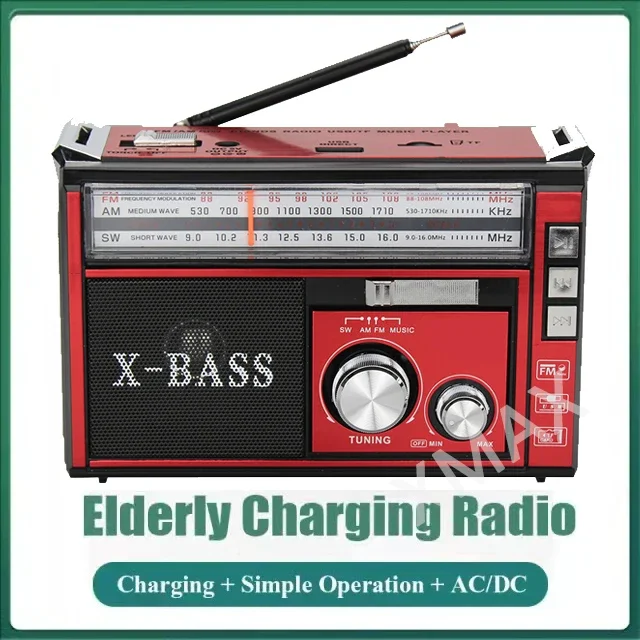 Retro-Portable-Wireless-Bluetooth-Radio-Receiver-Three-Band-Radio-TF ...