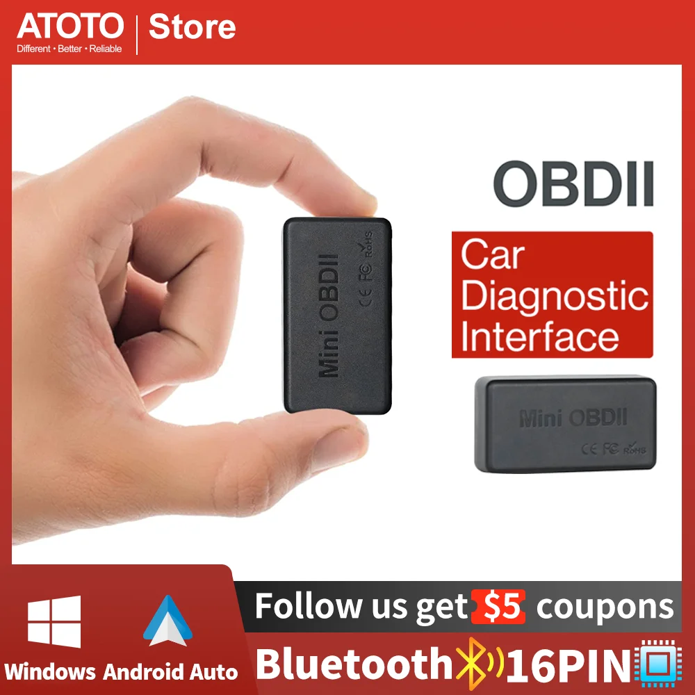 ATOTO Bluetooth OBDII/ OBD2 Car Diagnostic Scanner/Scan Tool For ...