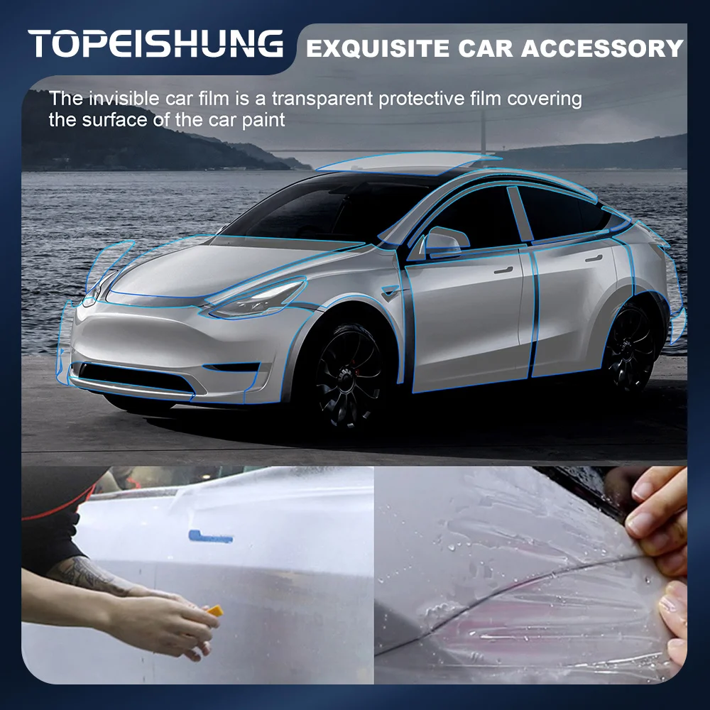 TOPEISHUNG-For-Tesla-Model-Y-Car-Sticker-2020-2024-Paint-Protection ...