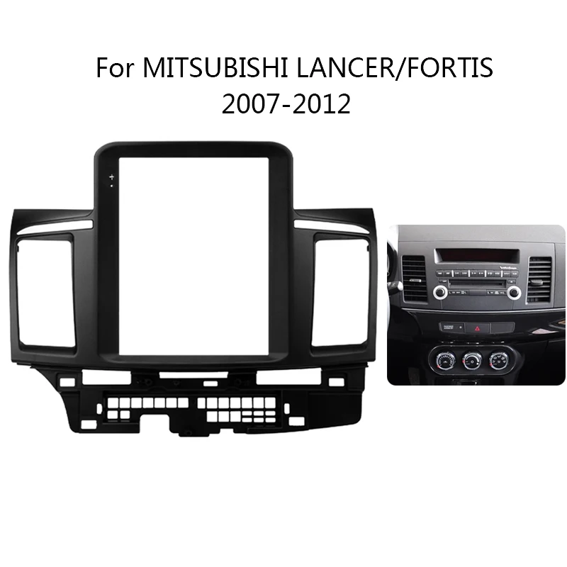 Car Interior Front Dash Center Facia Auto Stereo Frame Kit For Mitsubishi Lancer 2007 2008 2009 ...