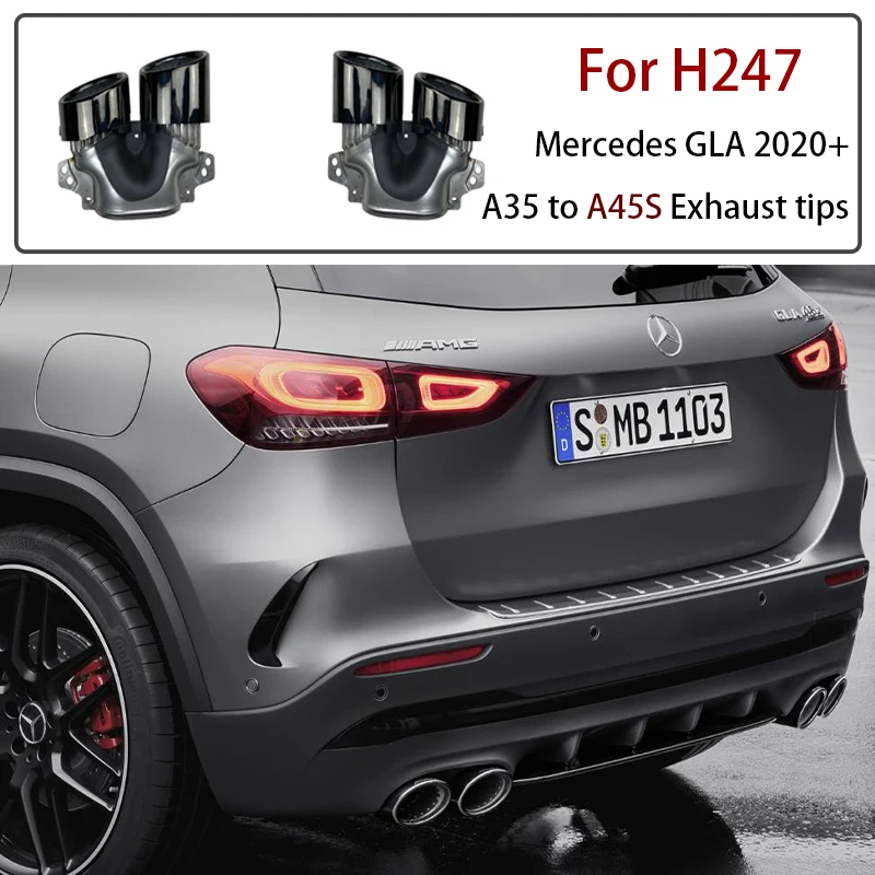 Car-Rear-Muffler-Exhaust-Tips-for-Mercedes-Benz-GLA-Class-H247-GLA35-Up ...