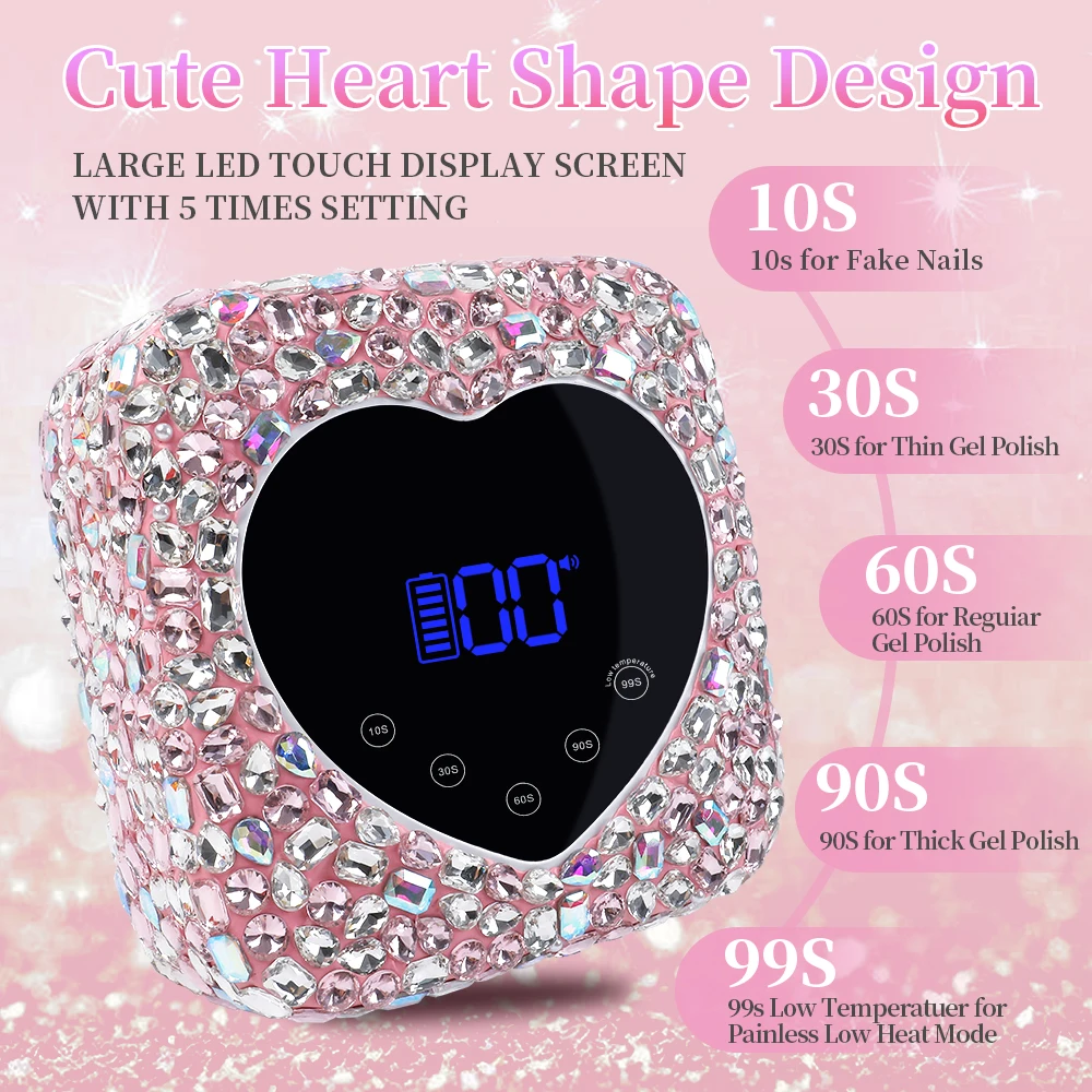 72W-Rechargeable-UV-Nail-Dryer-Speedy-Drying-Touch-Control-Auto-Sensor ...