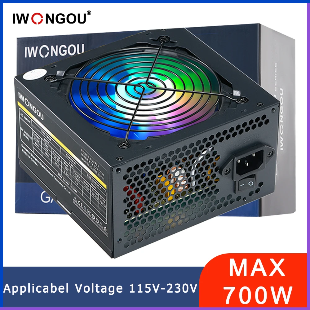 IWONGOU – Source d'alimentation pour PC Gamer, 700 w Max, 24 broches, Pico Psu, 12 volts ...