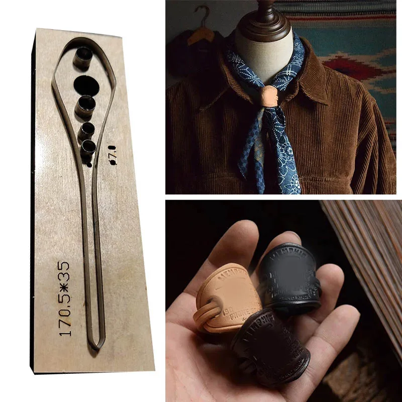 Japan Steel retro square scarf necktie buckle Khaki tooling with ...