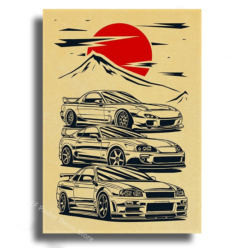 JDM Samurai Racing Car Poster – Redefining Home Decor