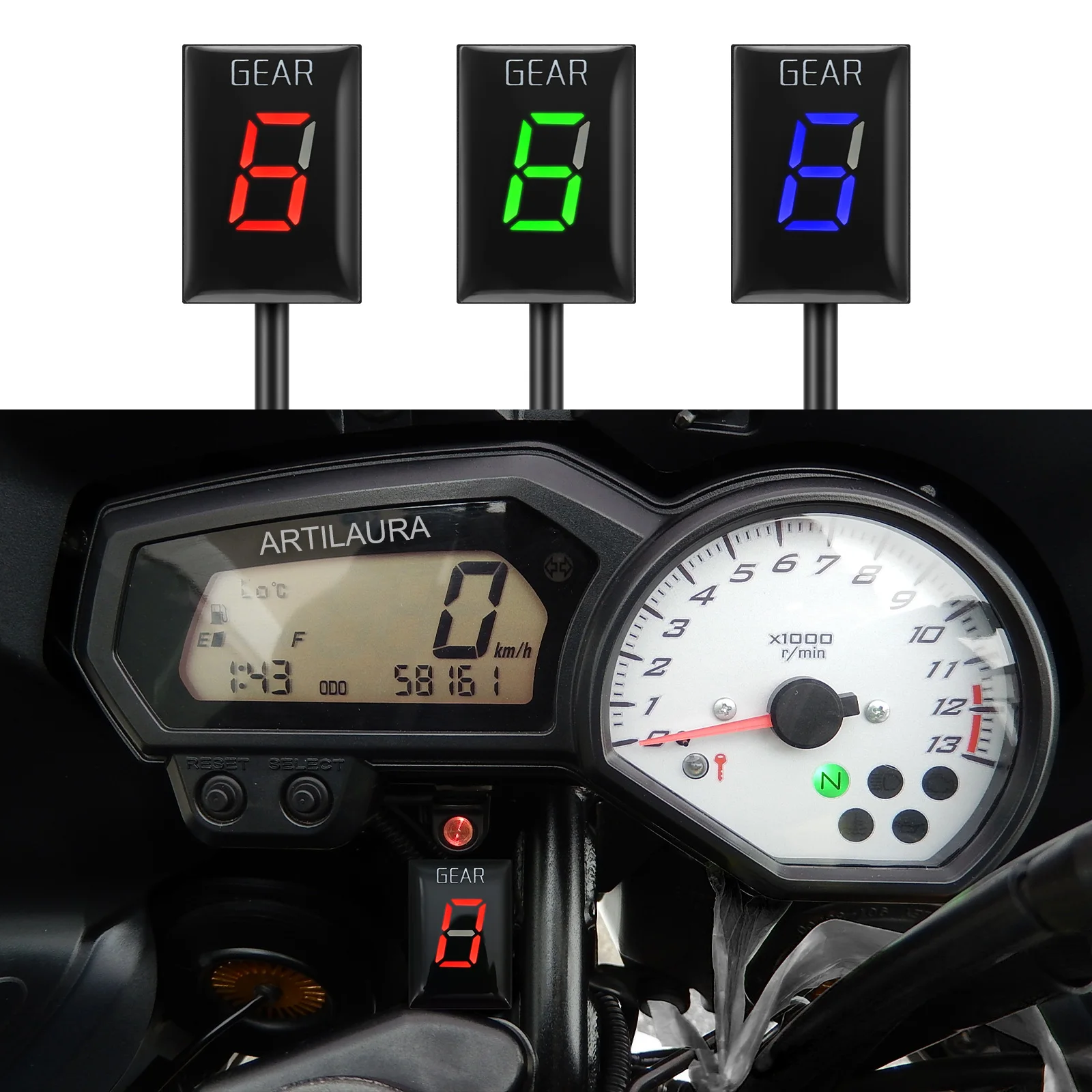 Universal-1-6-Gear-Indicator-Motorcycle-Gear-Indicator-Speed-Display ...