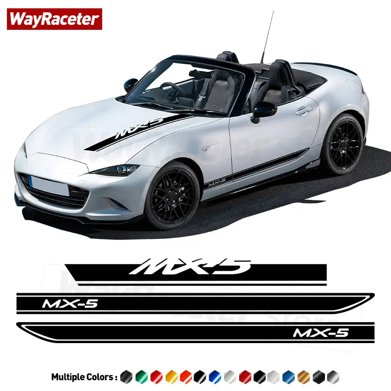 3-Pcs-Door-Side-Skirt-Sticker-Hood-Stripes-Graphics-Carbon-Fiber-Vinyl ...