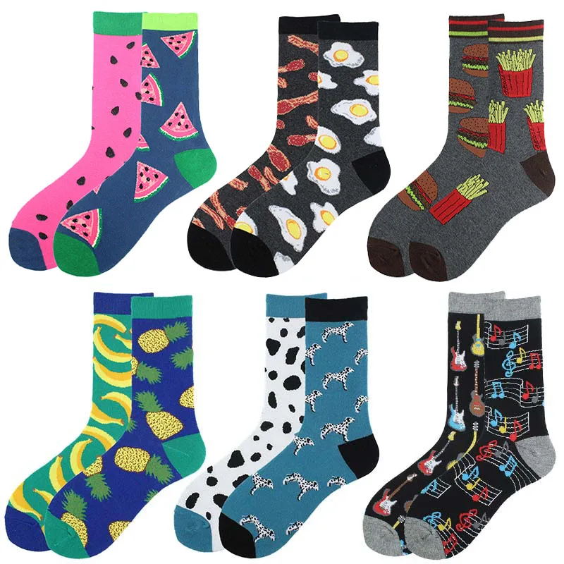 2023-A-B-Style-Men-Socks-Asymmetrical-Pattern-Street-Hip-Hop-Skateboard ...