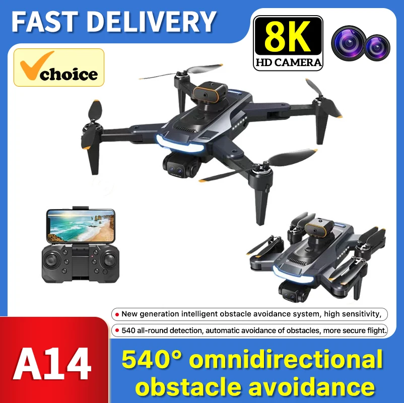 New-A14-Big-Brushless-GPS-Drone-Intelligent-Obstacle-Avoidance-Folding ...