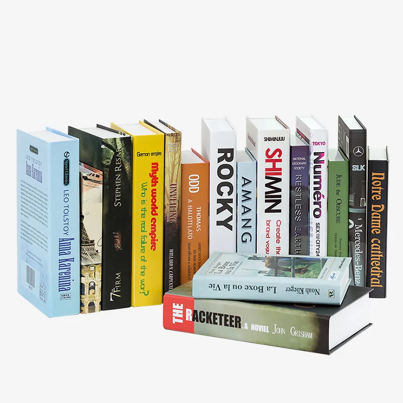 8 PCS Fake Books Decorations Hotel Club Fashion Decorative Book Curious ...