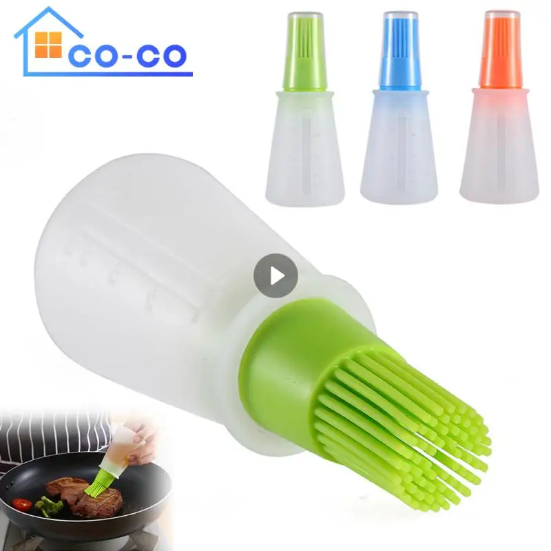 Kitchen-Gadgets-Barbecue-Oil-Brush-Silicone-BBQ-Honey-Oil-Bottle-With ...