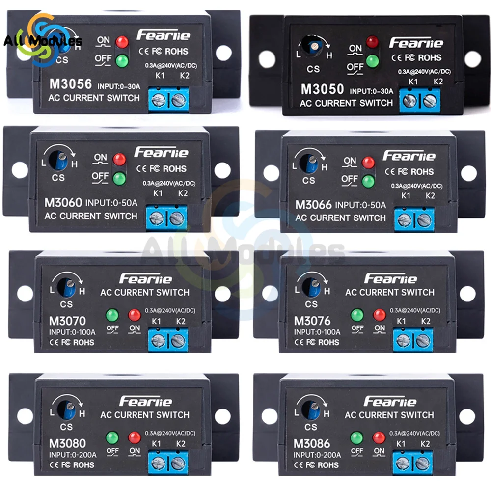 Interruptor de detección de corriente de M3050-M3086, interruptor de relé de inducción, Control ...