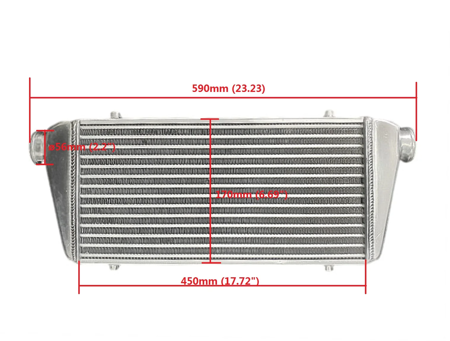 Intercooler-de-aluminio-de-montaje-frontal-Universal-sistema-de ...