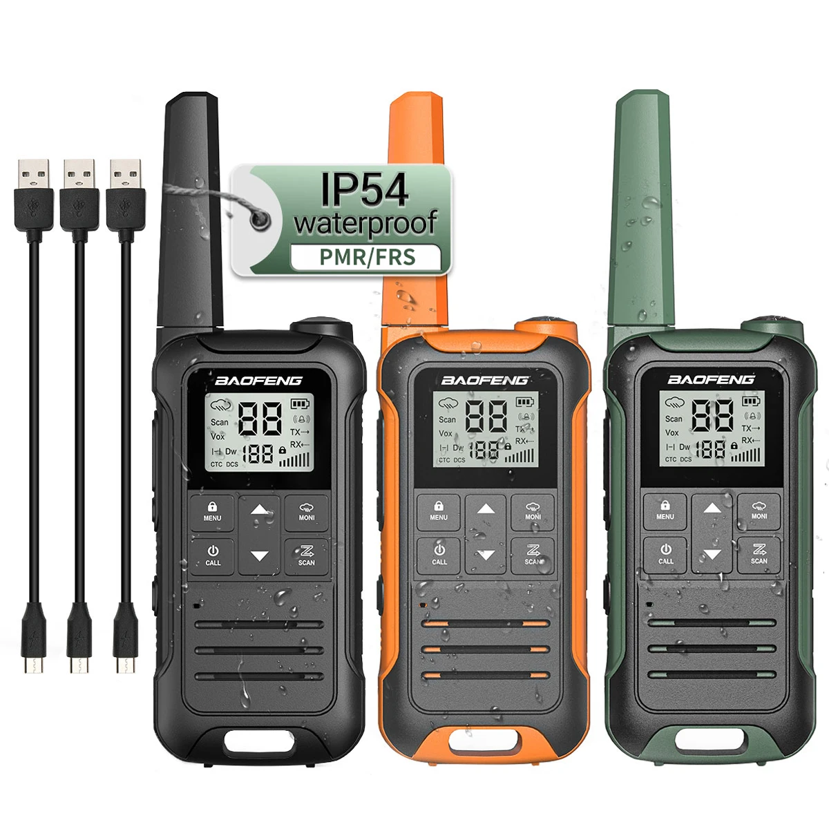 3pcs-Baofeng-F22-Professoinal-Waterproof-Walkie-Talkie-License-Free-PMR ...