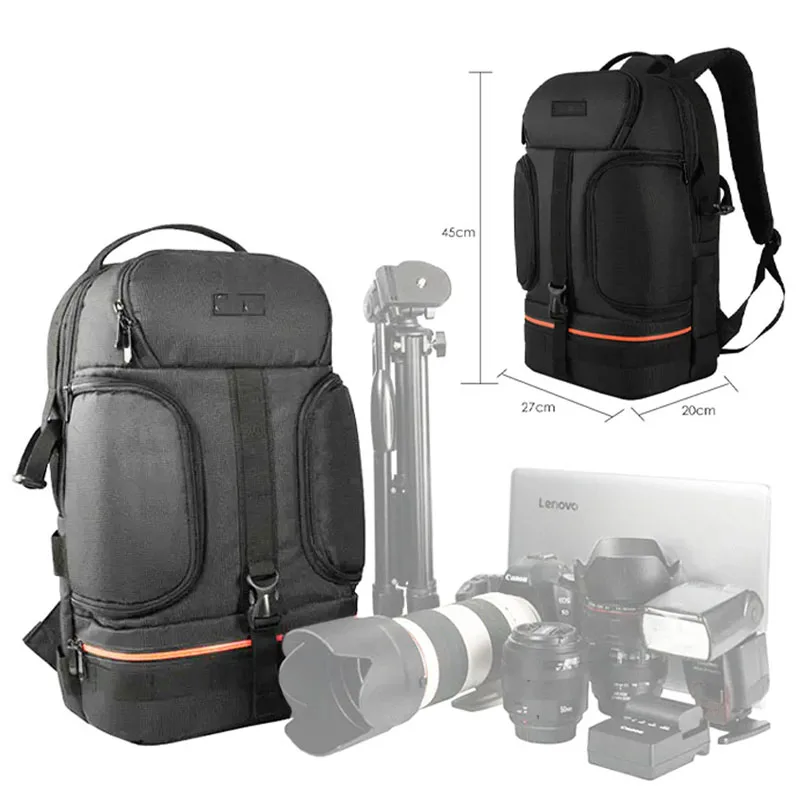 Video-Waterproof-Camera-Shoulders-Backpack-w-Reflector-Stripe-fit-15-6 ...