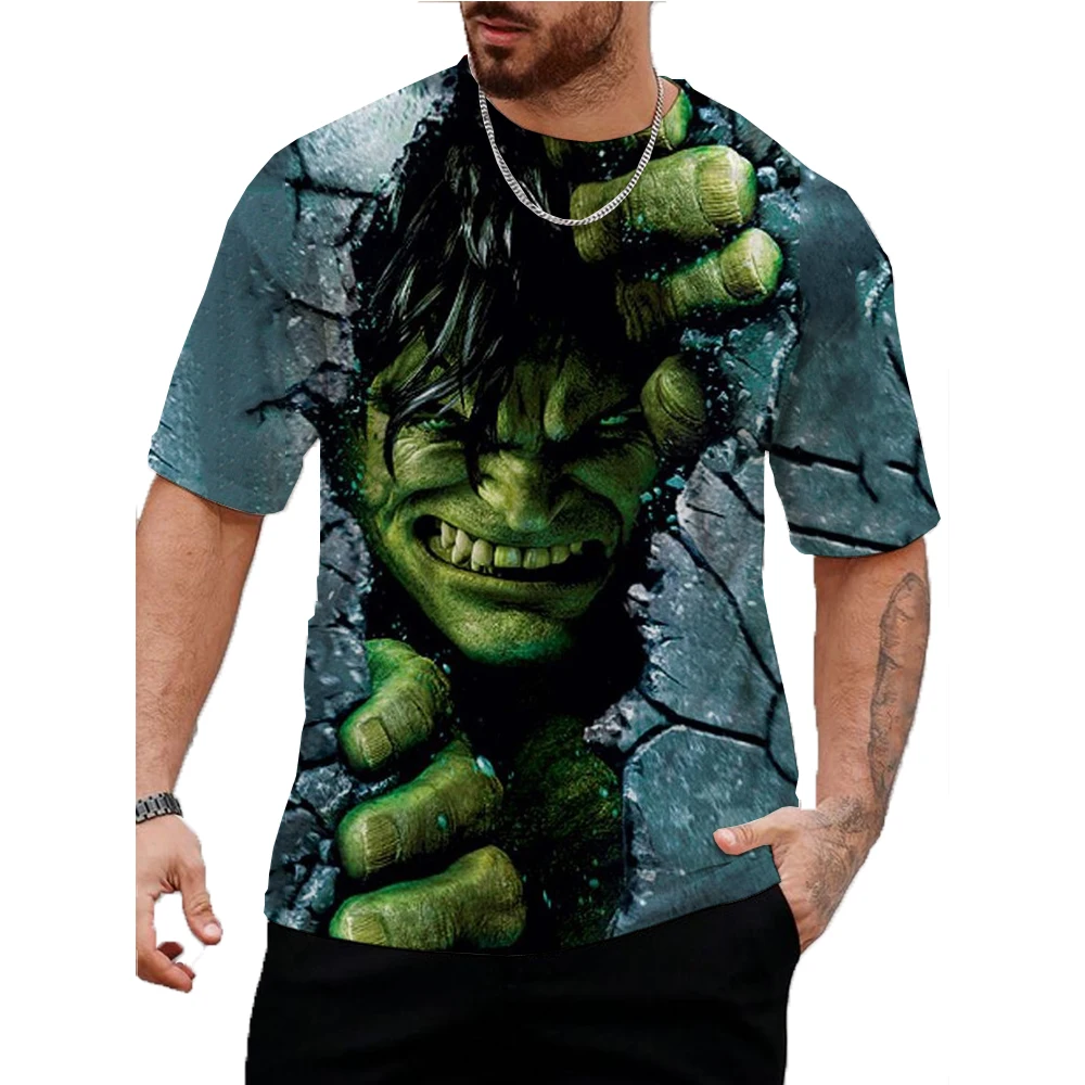 Camisetas-con-estampado-de-Hulk-de-Marvel-para-hombre-Tops-holgados-de ...