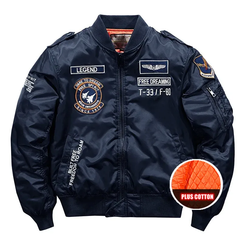 Men-s-Winter-Thick-Bomber-Pilot-Jackets-Warm-Military-Motorcycle-Ma-1 ...