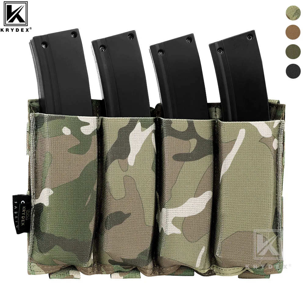 KRYDEX-Quadruple-Elastic-Magazine-Pouch-Open-Top-SMG-MOLLE-Tactical-MP5 ...