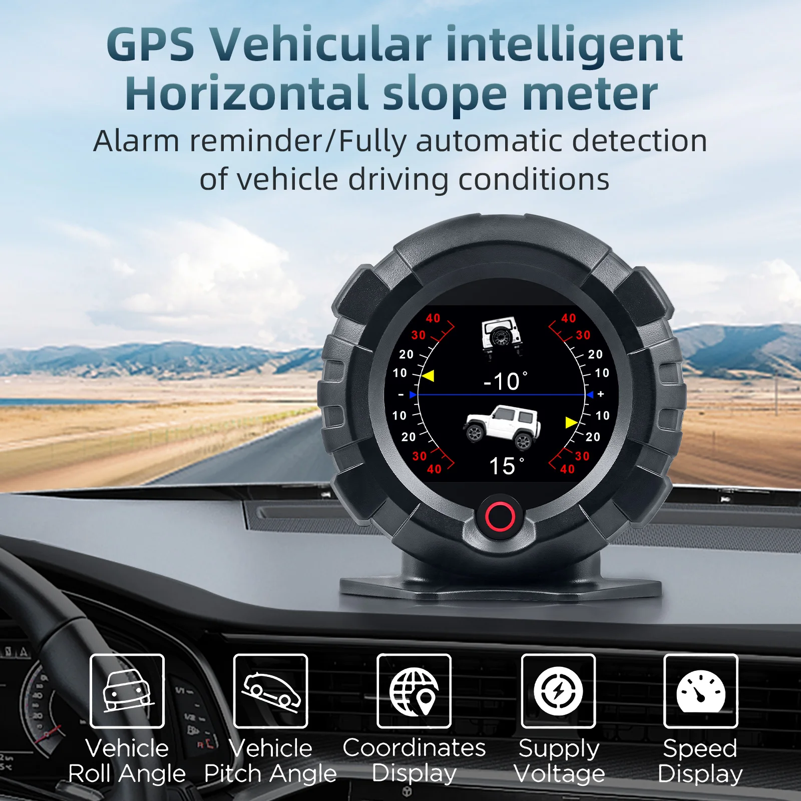 X95-Car-GPS-Slope-Meter-Digital-Head-Up-Display-Inclinometer ...
