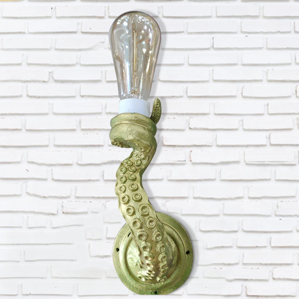 Retro Octopus Tentacle Wall Lamp Red, Purple, Green | Dragonfly Decor