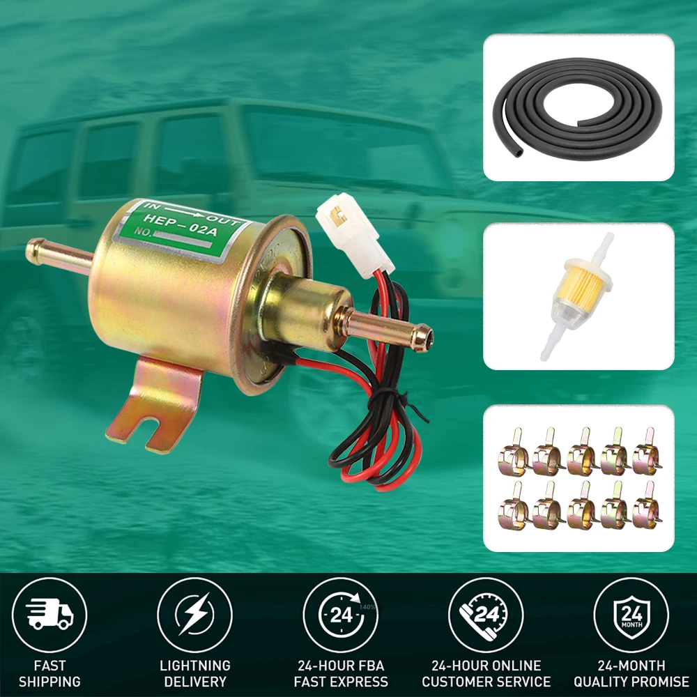 12V Electric Fuel Pump Low Pressure Bolt Fixing Wire for Diesel Petrol ...