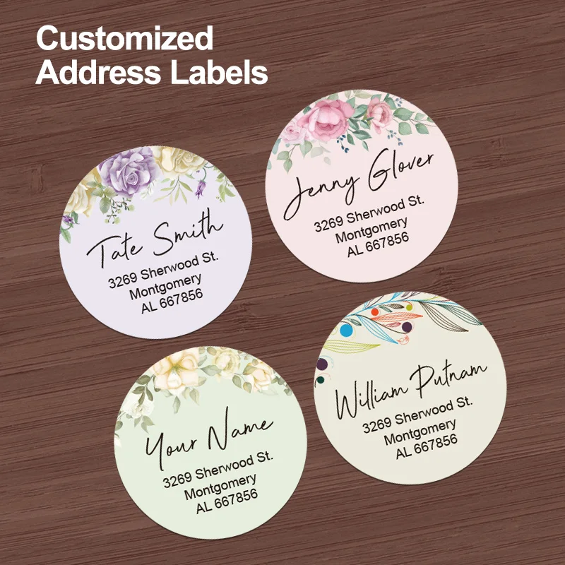 Custom Address Stickers Vintage Floral Envelope Labels Reusable Wedding ...