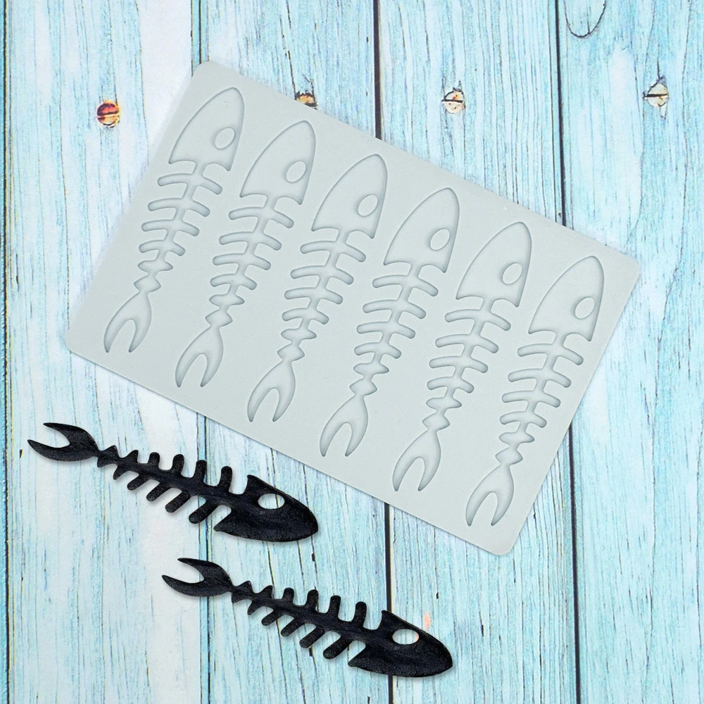 Hollow-Fishbone-Shape-Sugar-Craft-Silicone-Pad-French-Dessert-Lace-Mat ...