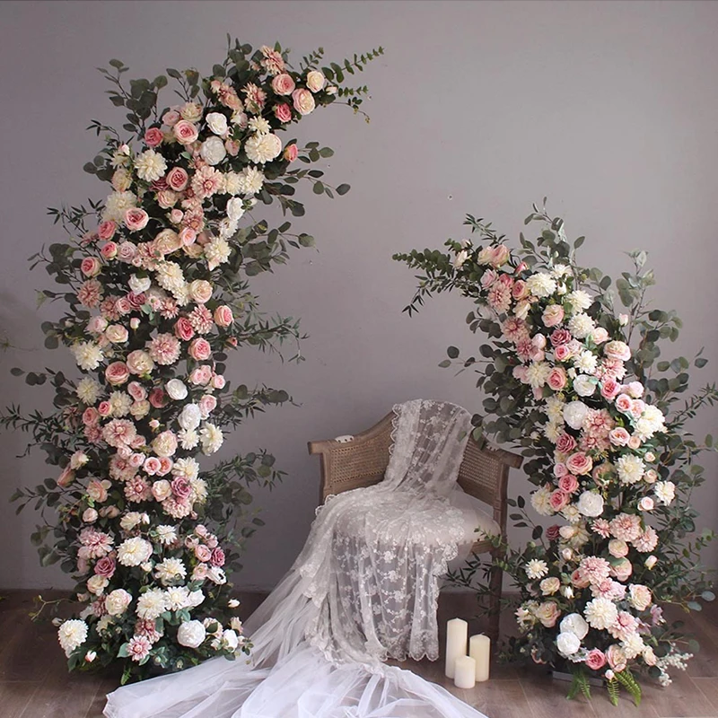 Arc-en-Corne-Floral-pour-D-cor-de-Fond-de-ixde-Mariage-Rose ...