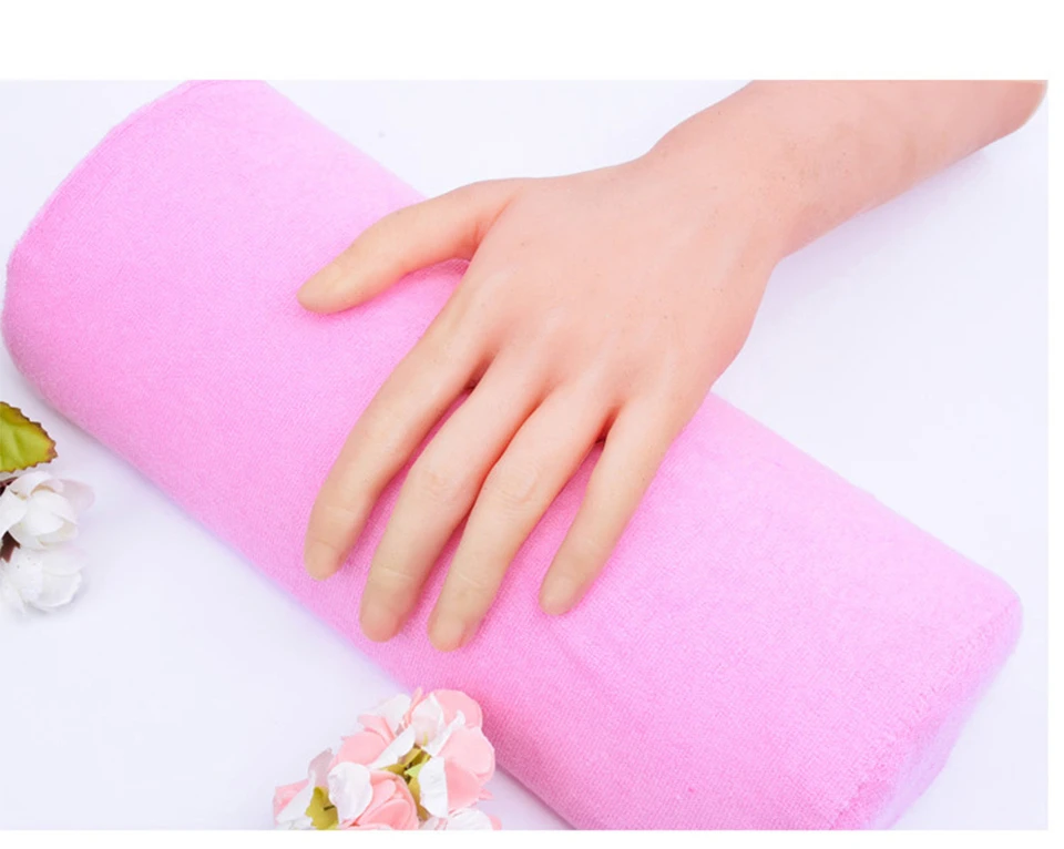 Repose-mains à ongles,Red--Repose main de manucure, doux, 30x13cm, 5 ...