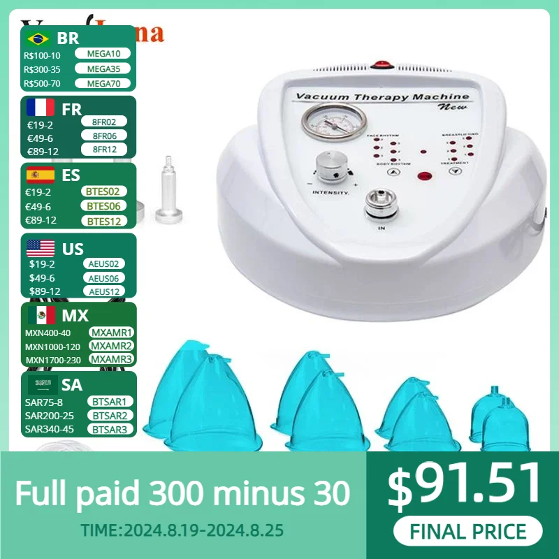 VamsLuna-Brand-New-24pcs-Blue-Cups-BBL-Suction-Cup-Machine-Butt ...