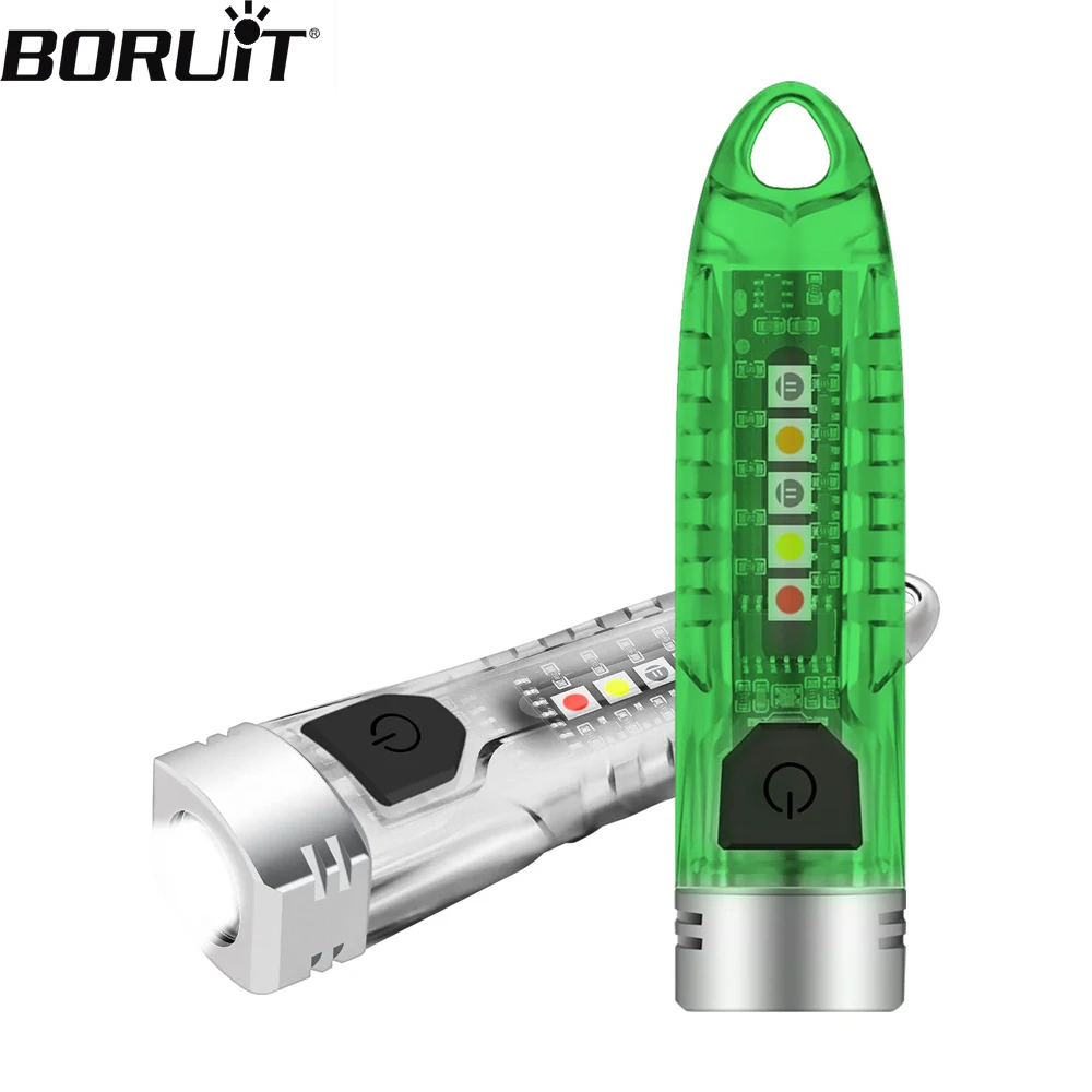 BORUIT-V1-EDC-Keychain-Flashlight-LED-Work-Light-Type-C-Rechargeable ...