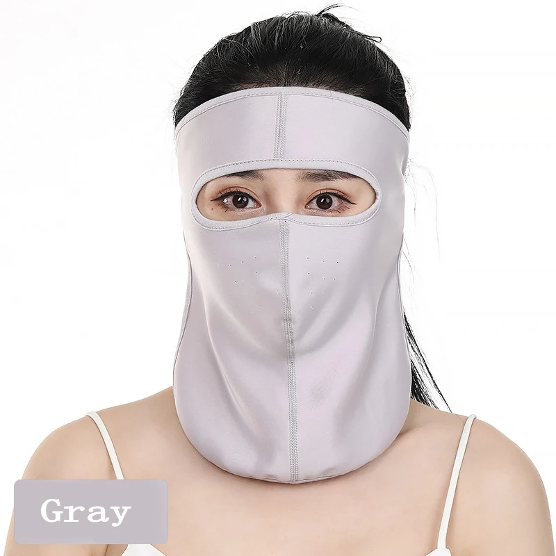 Summer Ice Silk Outdoor Sunscreen Balaclava Face Mask Cycling Bike ...