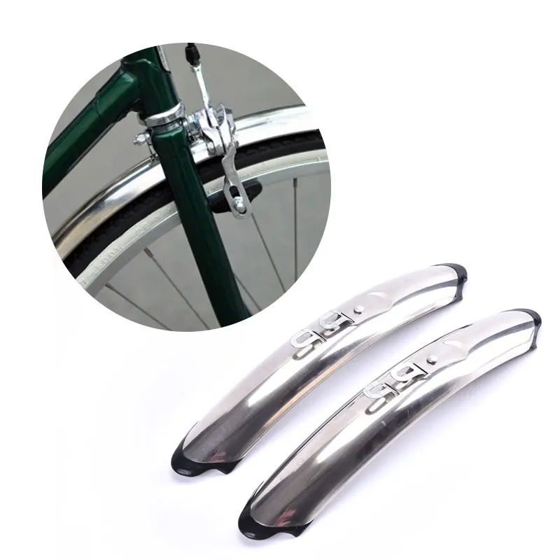 1 Pair 700C 27x11/4" Road Bike Fenders, Short Stainless Steel Mudguards ...