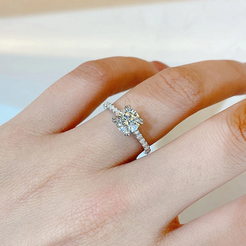 Simple Round Engagement Rings